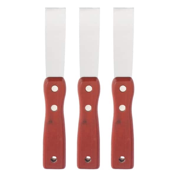 Putty Scraper 1" Stainless Steel Putty Knives Wooden Handle for Drywall ...