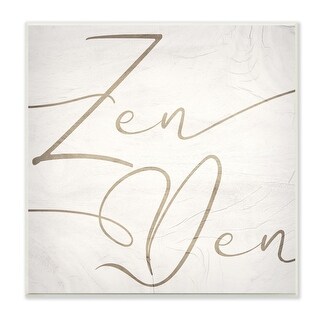 Stupell Zen Den Phrase Minimal Rustic Cursive Typography Wood Wall Art ...