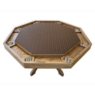 Model 54OAPRTOP 54 Inch 8 Player Handcrafted Poker Table in Provincial ...
