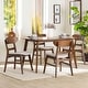 Fremont Wood 5-Piece Dining Set - Mid-Century Modern Table with ...