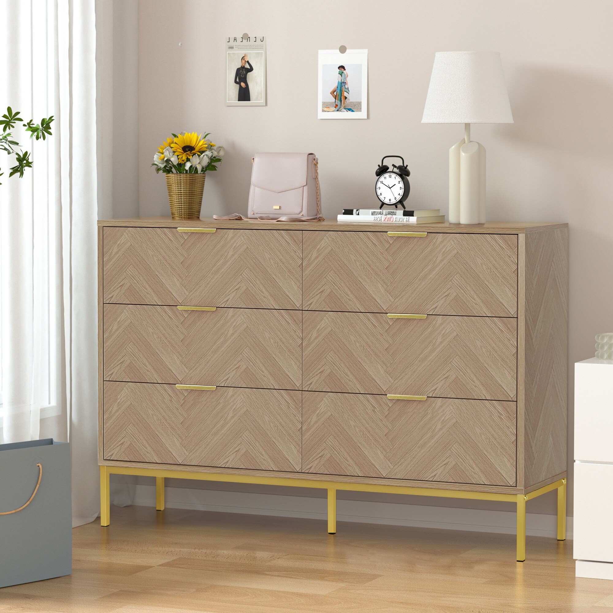 6-drawer Light Wood Dressers - Bed Bath & Beyond