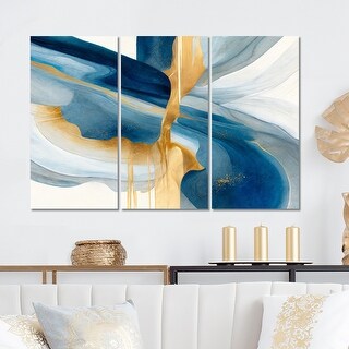 Designart "Bold Expression Art I" Modern Spiral Canvas Art Print - 3 ...