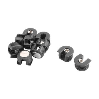 Furniture Plastic Half-round Shape Screw in Type Shelf Holder Pin Black ...