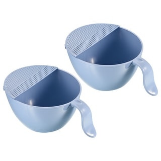 Vegetables Washing Basket Plastic Rice Strainer Drain Baskets 2PCS - 23 ...