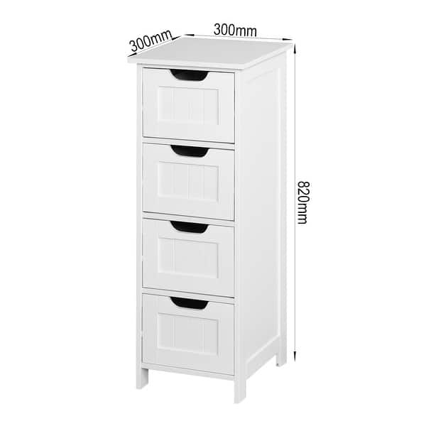 11.81 Inch Width Bathroom Storage Cabinet with Drawers - N/A - Bed Bath ...