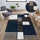 World Rug Gallery Contemporary Modern Boxed Color Block Area Rug - Bed ...