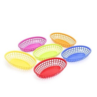 6Pcs Assorted Oval Plastic Food Baskets - Bed Bath & Beyond - 42484327