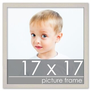 17x17 Traditional White Washed Wood Picture Square Frame - Bed Bath ...