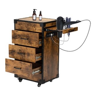 Multifunctional Beauty Salon Station with Wheels and 3 Drawers - Bed ...