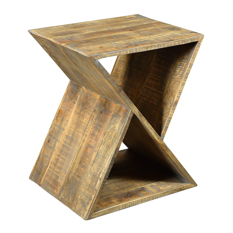 Bengal Manor Mango Wood Angled End Table - Overstock - 17013044