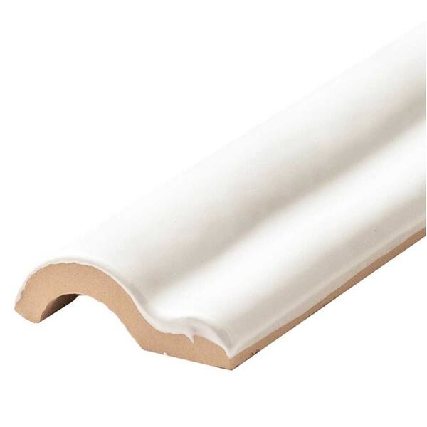 The Tile Life Talavera 2-in x 6-in White Ceramic Chair Rail Tile - 2 x ...