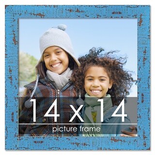 14x14 Shabby Chic Blue Wood Picture Square Frame - 14" x 14" - Bed Bath ...