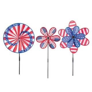 Patriotic Americana Wind Spinners - Set of 3 - 15.000 x 13.500 x 1.750 ...