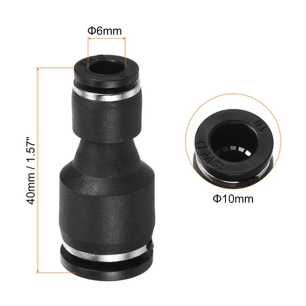 Reducing Push to Connect Air Line Fitting, Straight Union Reducer ...