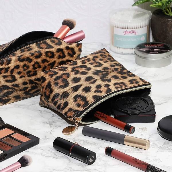 leopard makeup bag