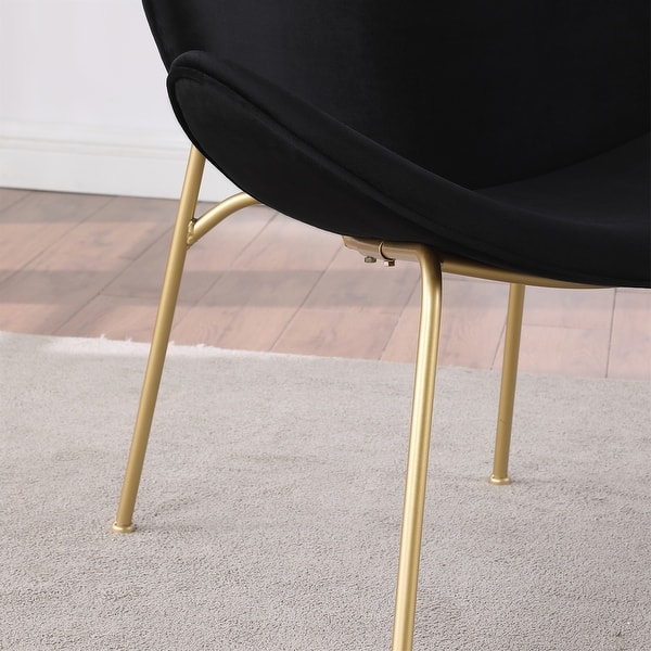 2 Chair Velvet Dining Chairs Upholstered Chair Gold Metal Leg 6 Colors ...