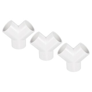 1.26" PVC Pipe Fittings 3pcs 3 Way Y Shape Water Joint Connectors ...