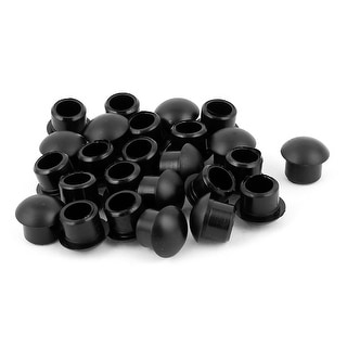 25 Pcs Plastic M14 14mm Dia Flush Type Wiring Hole Plug Caps Black ...