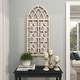 Wooden 6 Slot Wall Photo Frame with Window Arch Shape - Light Brown ...