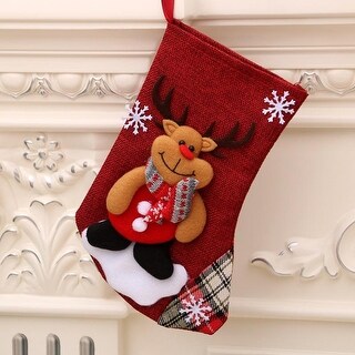 CUSchoice Set of 4 Santa Claus Small Socks - Christmas Tree Hanging ...