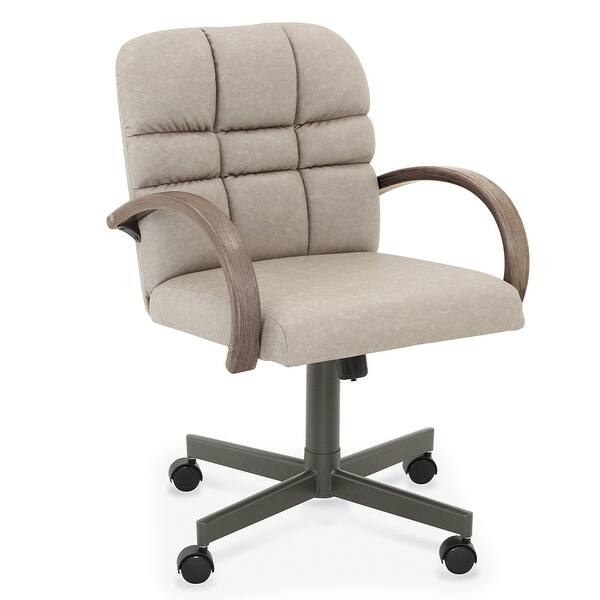 Chromcraft Douglas Caster Dining Chairs in Sea Gray Finish (Set of 2 ...