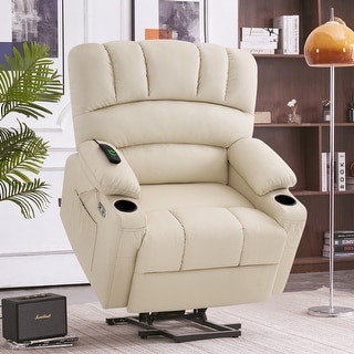 MCombo Power Lift Recliner Chair Sofa with Massage and Heat, Faux ...