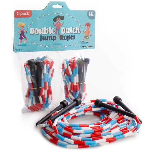 2-pack Double Dutch Jump Ropes, Red/White/Blue 16ft - 12x6x2 in. - Bed ...