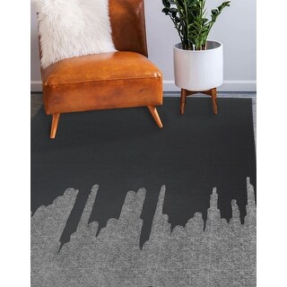 DRIP CHARCOAL Area Rug By Kavka Designs - Bed Bath & Beyond - 36887997