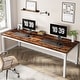 78.7 inches Extra Long Computer Desk 2 Person, Wide Double Office ...