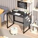 31.5 Inch Foldable Desk for Small Space, Easy Assembly Computer Desk ...