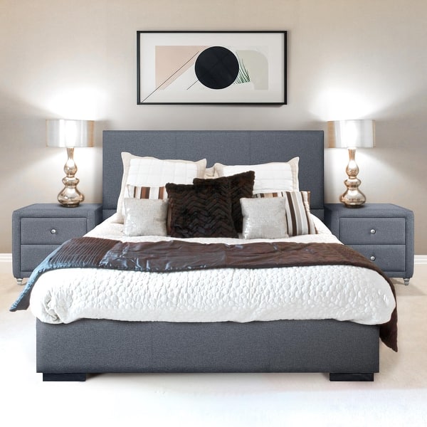 Camden Isle Modern Abbey Platform Bed, Gray, Full - Bed Bath & Beyond ...