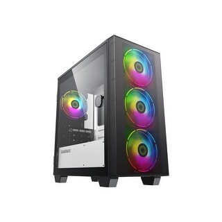 Gamemax Aero Mini Black USB3.0 Tempered Glass Micro ATX Gaming Computer ...