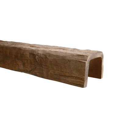 6.63in x 7.5in x 13 ft Hand Hewn Medium Oak Finish Faux Wood Beam ...
