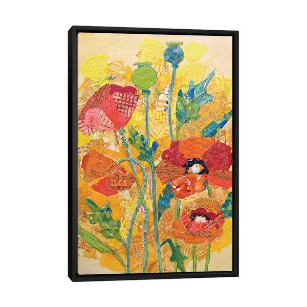 iCanvas "Poppy Collage I" by Elizabeth St. Hilaire Framed Canvas Print ...