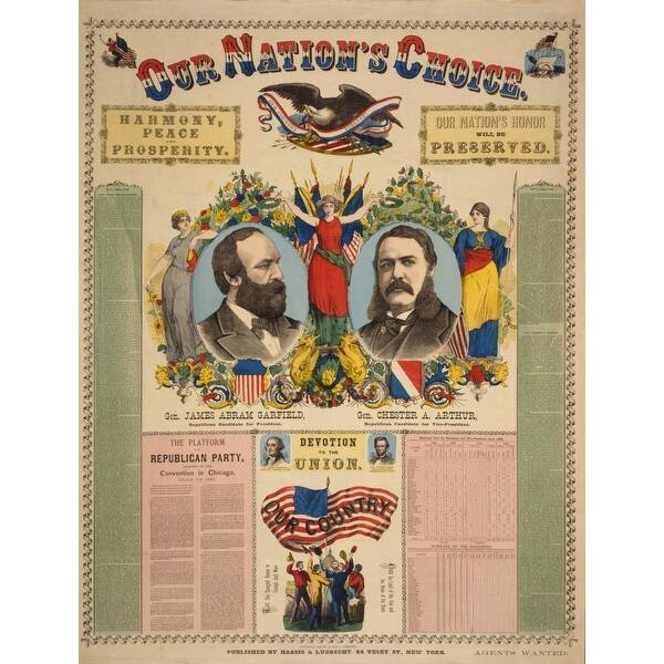 1880 Republican Campaign Portraits Of Presidential Candidate James ...