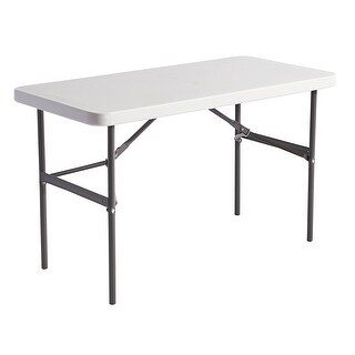 Banquet Folding Table, 48 x 24 x 29, Platinum/Charcoal - Bed Bath ...