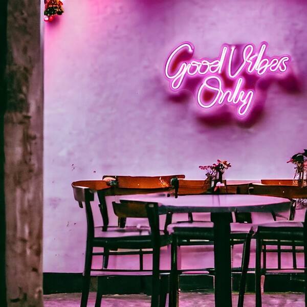Good Vibes Only Led Neon Light Wall Decor Art - On Sale - Bed Bath ...