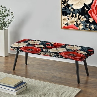 Designart - Vintage Coral Poppy Flourish Gardens - Floral Upholstered ...