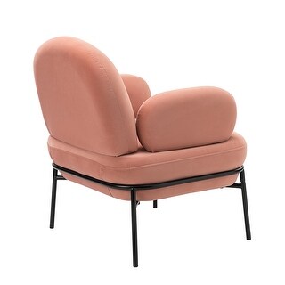Velvet Padded Seat Accent Chairs Lounge Chairs, Living Room Recessed ...
