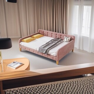 Full Size Upholstered Dayed with 4 Support Legs - Bed Bath & Beyond ...