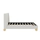 Modern Boucle Upholstered Platform Bed with Wingback Headboard and ...