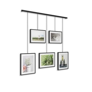 Umbra Exhibit Picture Frame Gallery Set Adjustable Collage Display, 5 ...
