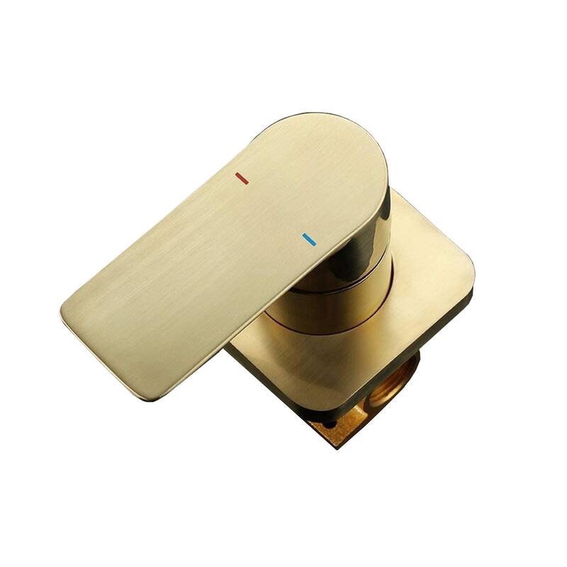 Square Wall Mount Waterfall Single Handle Two Hole Bathroom Faucet ...