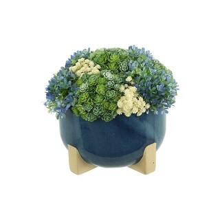 Snowball Hydrangea, Succulent and Baby's Breath Florals Arranged in a ...