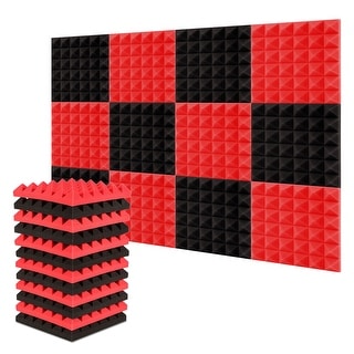 12 Pcs Acoustic Foam Panel Sound Absorbing Wall Tiles Brick Noise Proof ...