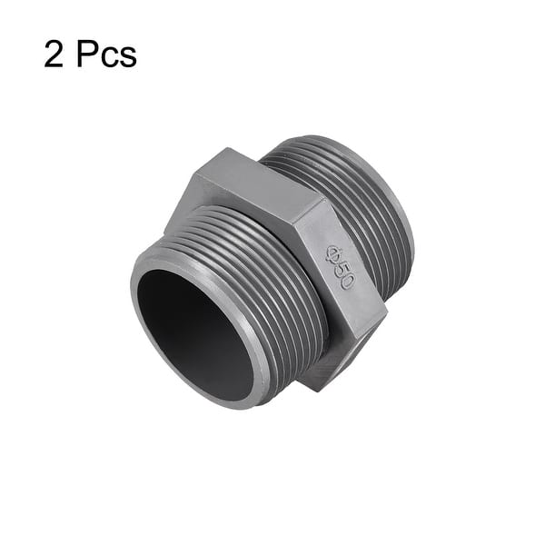 Pipe Fittings Connector G1-1/2 Male Thread Adapter Plastic Hex Nipple ...