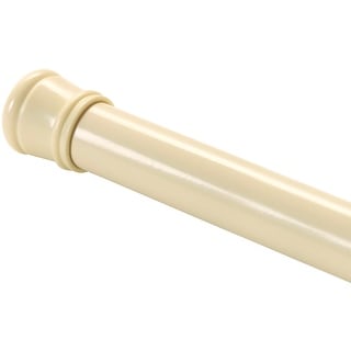 Beige Adjustable Spring Tension Curtain Rod Heavy Duty Anti-slip - Bed ...