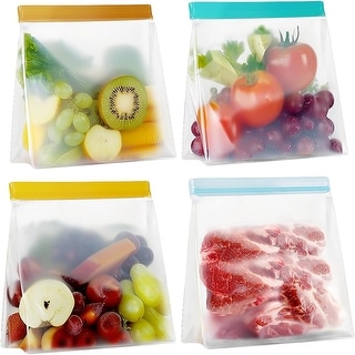Silicone Reusable Gallon Food Storage Bags set of 4 - Bed Bath & Beyond ...