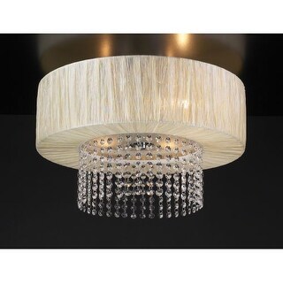 PLC Lighting PLC 73025 Crystal 4 Light Down Lighting Flushmount Ceiling ...