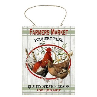 Farmers Market Poultry Feed Farmhouse Printed Wood Sign 7" x 9.5" - Bed ...